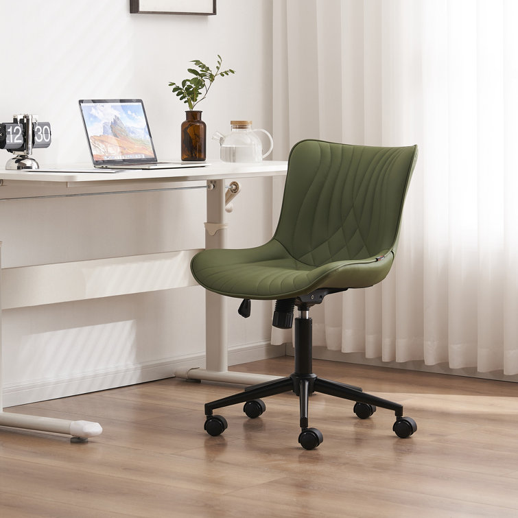 Latitude Run Brionni Upholstered Task Chair Swivel Executive Chair Faux Leather Home Office Chair with Wheels Reviews Wayfair
